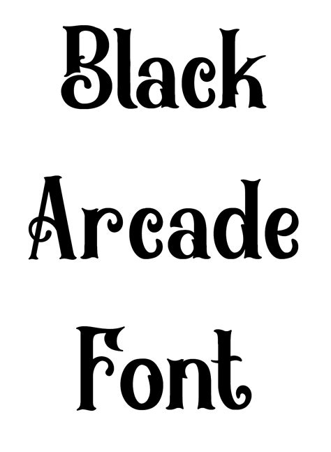 Black Arcade Font Dafont Style