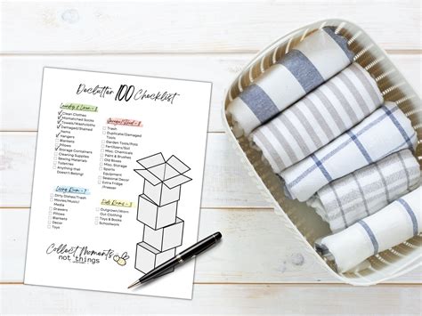 Printable Declutter Challenge Checklist Essentials Declutter Planner