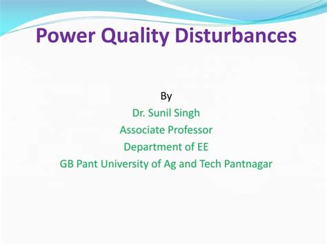 Power Quality Disturbances Pdf
