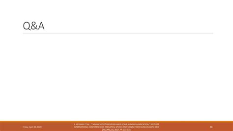 CNN Architectures For Large Scale Audio Classification CONFERENCE PAPER REVIEW EXPLANATION PPT