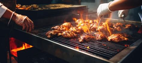 Premium Photo Person Is Preparing Chickens On Barbecue Grill