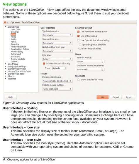Setting Libreoffice UI Font Size In LO Super User