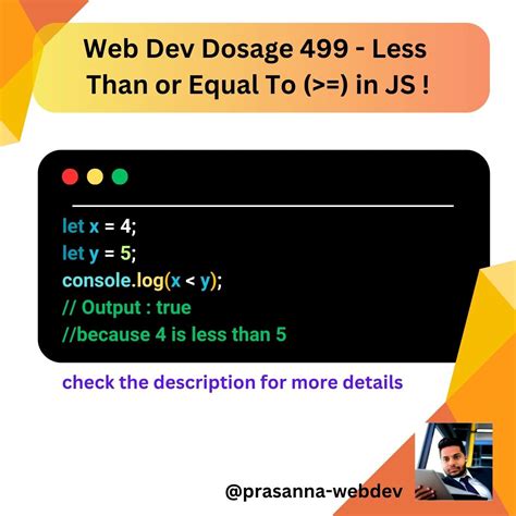Prasanna D On Linkedin Web Dev Dosage 499 Less Than Or Equal To