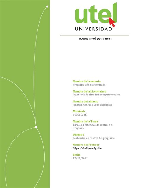 actividad 3 programación estructurada pdf programa de computadora