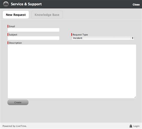 Embedded Support Form