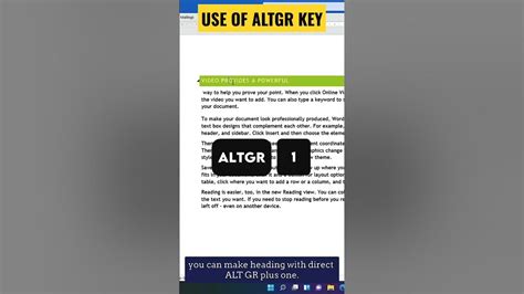 Use Of Altgr Key In Keyboard Shorts Youtube