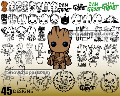 45 Baby Groot Svg Bundle, Baby Groot Svg, Guardians Of The Galaxy Svg