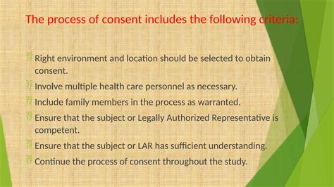 Informed Consent Process And Procedure Pptx
