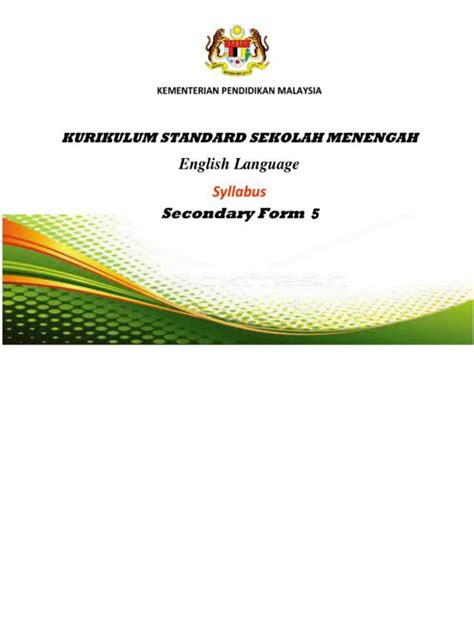 Syllabus Form 5 Pdf