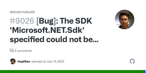 Bug The Sdk Microsoftnetsdk Specified Could Not Be Found