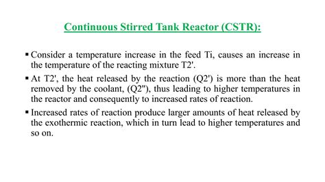 Mathematical Modeling Of Continuous Stirred Tank Reactor Systems Cstr