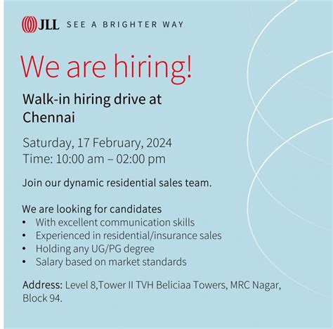 johnson paulraj on linkedin hiring jll jllresidential jllchennai