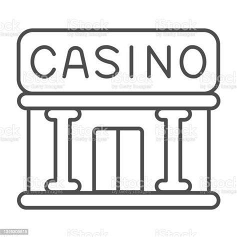 기둥 입구 얇은 라인 아이콘 Gamblimg 개념 흰색 배경에 도박 집 벡터 기호 모바일 개념 및 웹 디자인을위한 개요 스타일 아이콘이있는 카지노 건물 벡터 그래픽 0명에
