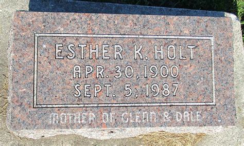 Esther Katherine Brouwer Holt 1900 1987 Mémorial Find A Grave