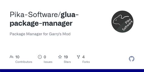 Github Pika Softwareglua Package Manager Package Manager For Garrys Mod