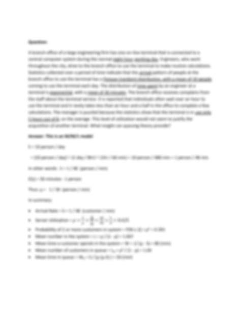 solution sample queuing model questions and answers 333 1604972669