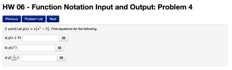 Solved Hw 06 Function Notation Input And Output Problem 4