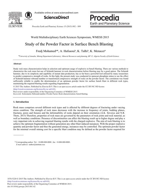 Empirical Relation Between Powder Factor Fracture Frequency And Joint Download Scientific