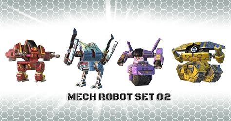 Mech Robot Set 2 3d Robots Unity Asset Store