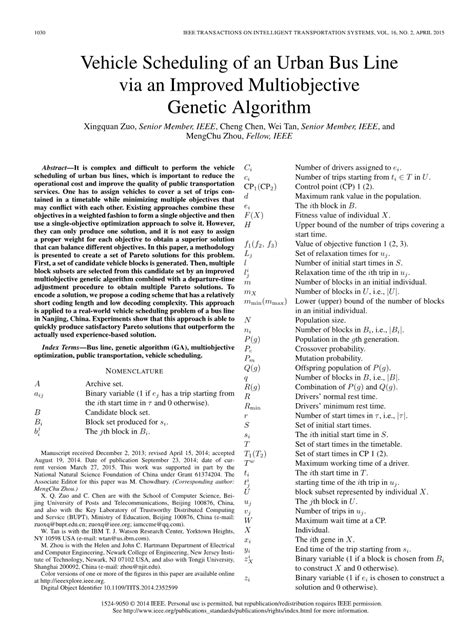 改进多目标遗传算法对城市公交线路进行车辆调度外文翻译资料 外文翻译网