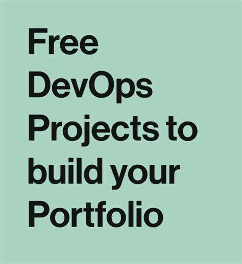 Free Devops Projects To Build Your Portfolio Coursya