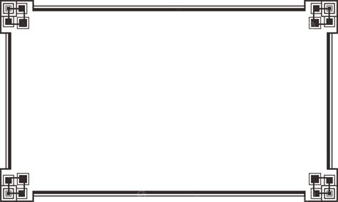 Black Border Ornament Simple And Minimalist Vector Black Border Vector Ornamental Border