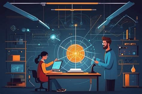 Premium Photo Electromagnetic Waves Experiment Babes In Physics Lab Vector Scene