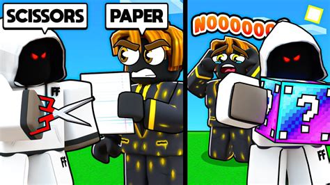 Insane Rock Paper Scissors Challenge Roblox Bedwars Youtube