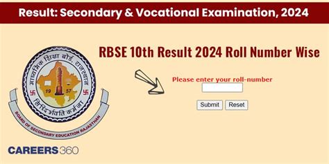 Rbse 10th Result 2025 Roll Number Direct Link Rajeduboard Rajasthan