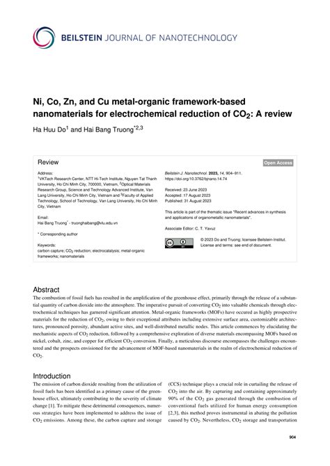 Pdf Ni Co Zn And Cu Metal Organic Framework Based Nanomaterials For Electrochemical