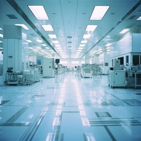 Laboratory With Equipment For The Production Of Microchips Stock Illustration Illustration Of