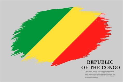 브러시 스트로크 플래그 벡터 일러스트 레이 션 프리미엄 벡터