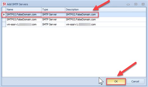 monitoring service smtp configuration