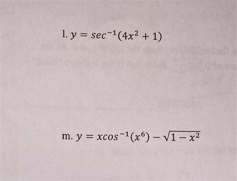 Solved Find The First Derivative Of The Following Function Chegg