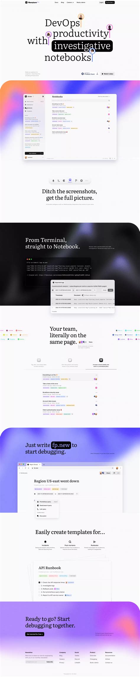 fiberplane collaborative notebooks for debugging your infrastructure on landbook get