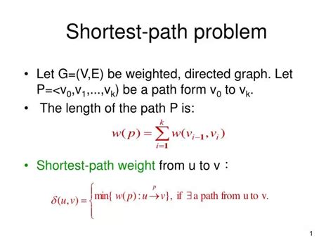 Ppt Shortest Path Problem Powerpoint Presentation Free Download Id