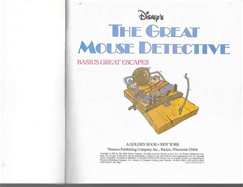 The Great Mouse Detective Basils Great Escapes By A Golden Look Look