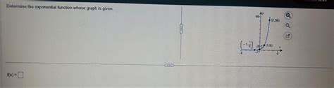 Solved Determine The Exponential Function Whose Graph Is