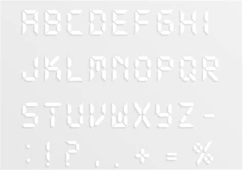 Led Display Font Vector Art Icons And Graphics For Free Download