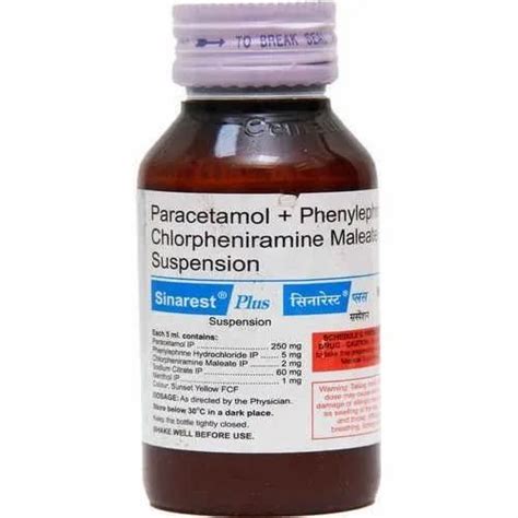 Sinarest Plus Syp Ml At Bottle Pharmaceutical Syrup In Nanded ID