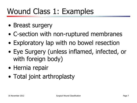 Examples Of Surgical Wound Classification At Dakota Macmahon Blog