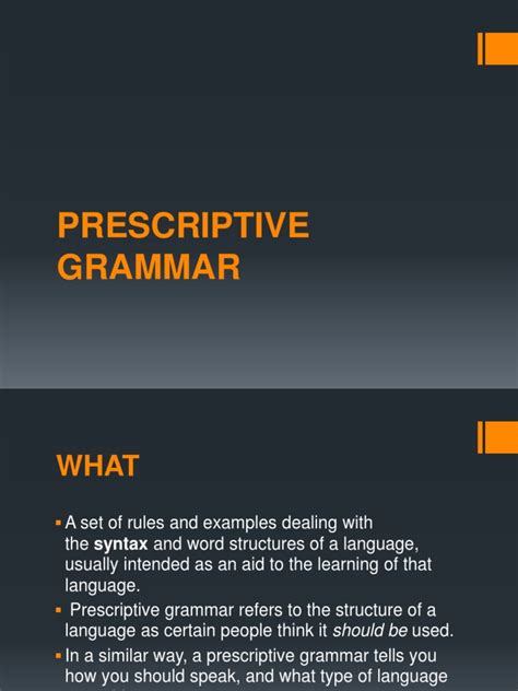 Prescriptive Grammar Pdf