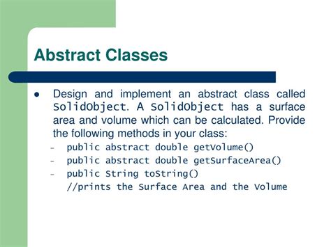 ppt problem solving 2 abstract classes interfaces and exception handling powerpoint
