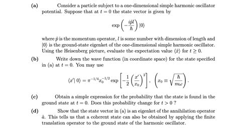 solved a ﻿consider a particle subject to a one dimensional