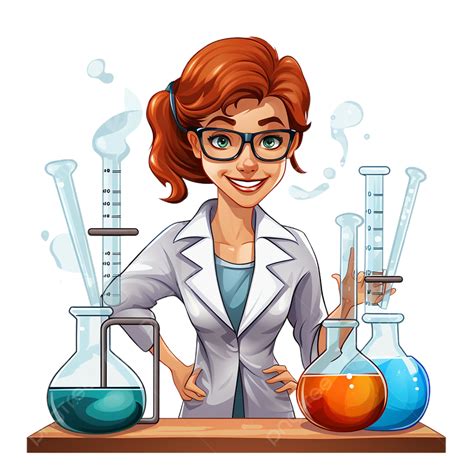 Teacher In A Science Lab Clip Art Teacher Girl Transparent Png Transparent Image And Clipart
