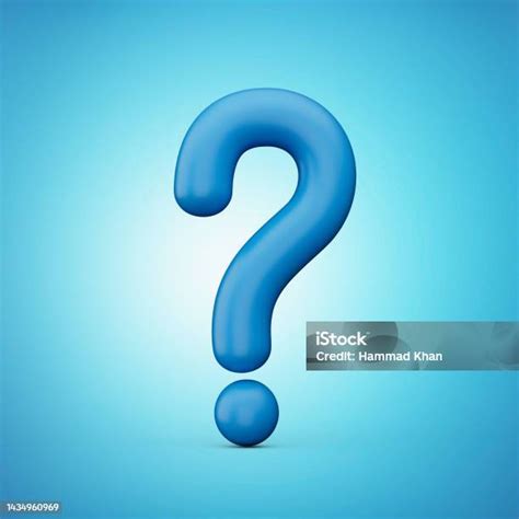3d 현실적인 파란색 물음표 3d 그림 3차원 형태에 대한 스톡 사진 및 기타 이미지 3차원 형태 개념 개념과 주제 Istock