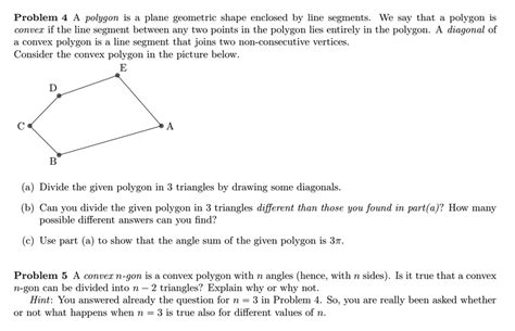 Solved Problem A Polygon Is A Plane Geometric Shape Enclosed By Line Segments We Say That A