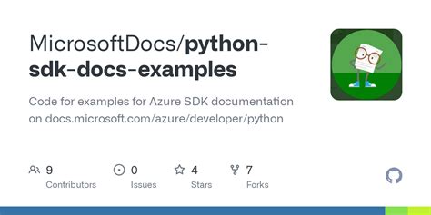 github microsoftdocs python sdk docs examples code for examples for azure sdk documentation