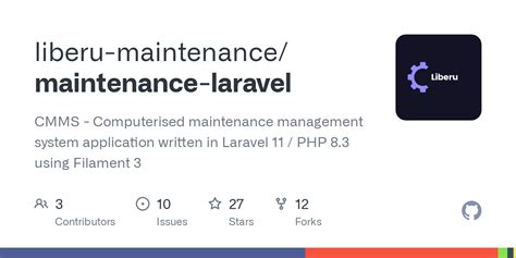 Github Liberu Maintenancemaintenance Laravel Cmms Computerised