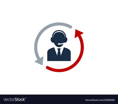 Redial Call Center Logo Icon Design Royalty Free Vector